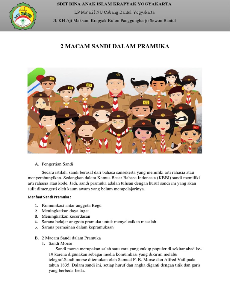 2 Macam Sandi Dalam Pramuka | PDF