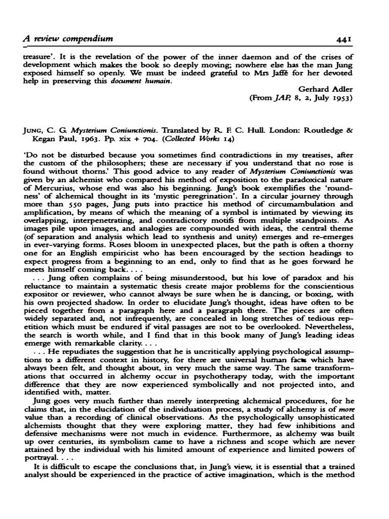 Edward F. Edinger - Review of Mysterium Coniunctionis | PDF | Carl Jung ...
