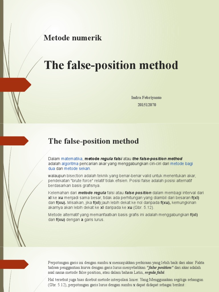 Metode Regula Falsi | PDF