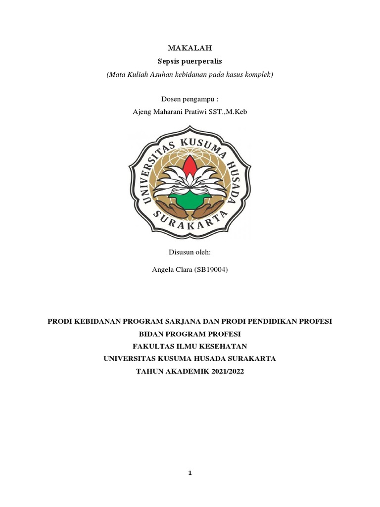 Pemahaman Sepsis Puerperalis | PDF