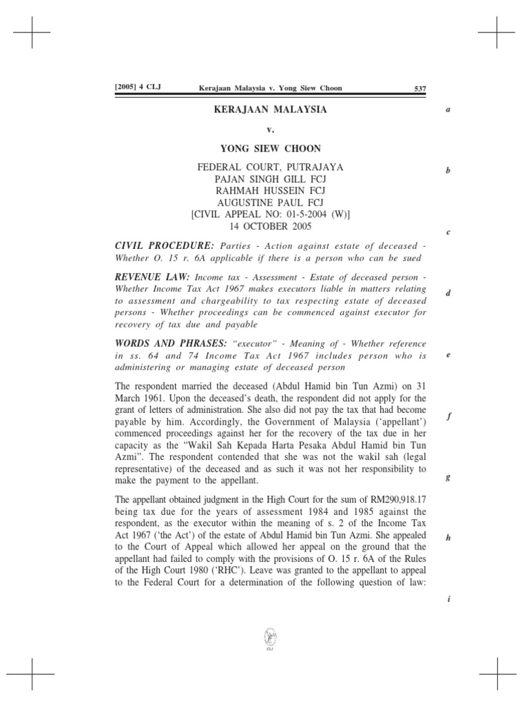 Kerajaan Malaysia V Gov | PDF | Probate | Executor