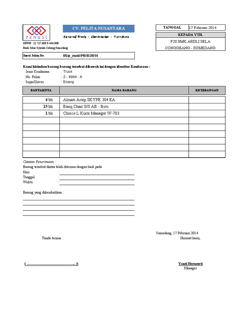 Kwitansi Dan Nota | PDF