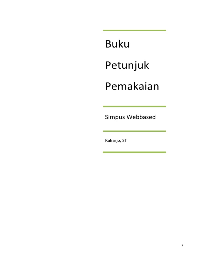 Panduan Simpus Webbased Puskesmas | PDF