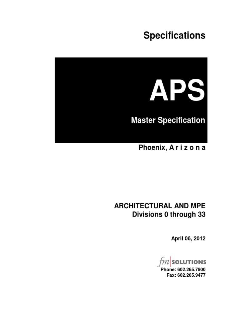 APS Master Spec Book 4-5-2012 V 1 3 | PDF | Welding | Construction