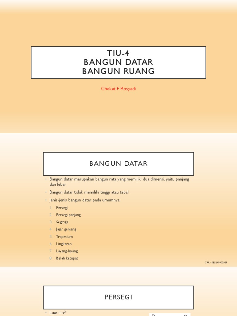 TIU-4 Bangun Datar Dan Bangun Ruang | PDF