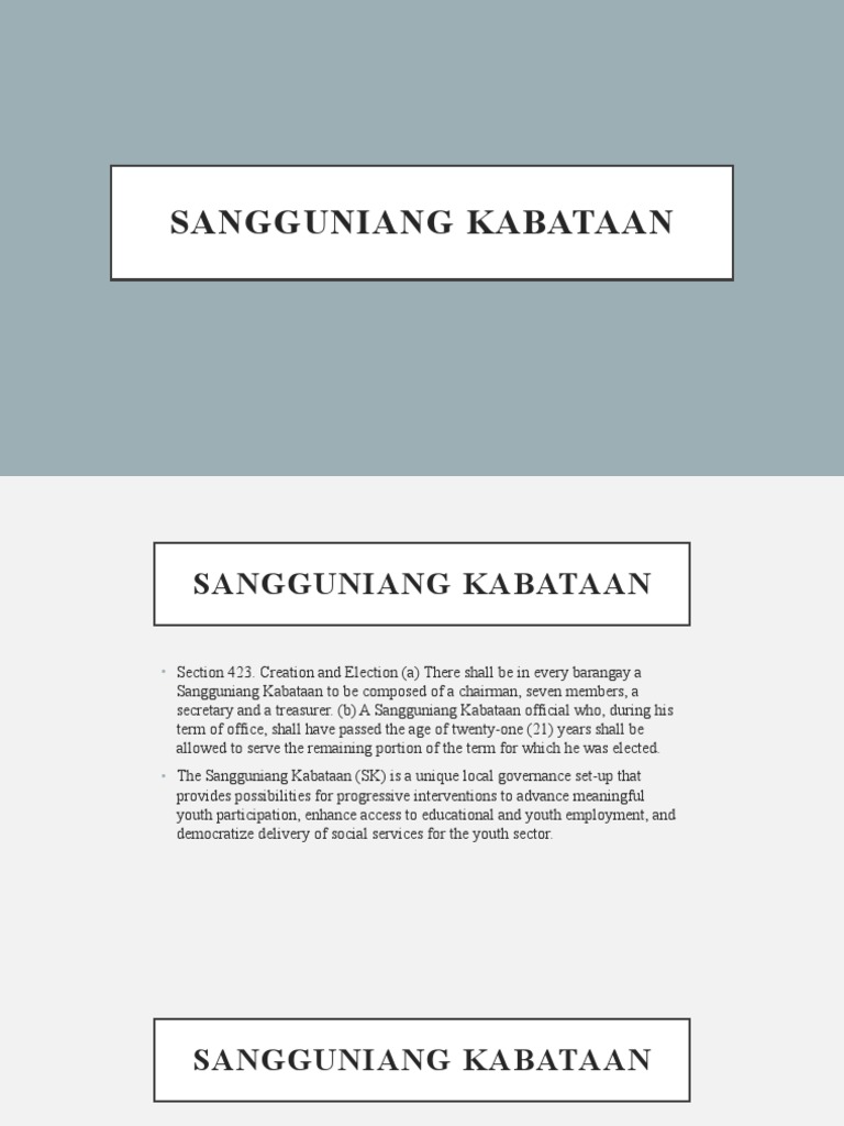 Sangguniang Kabataan | PDF | Government
