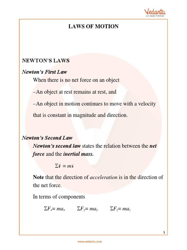 Newton's Laws of Motion Explained | PDF | Friction | Force