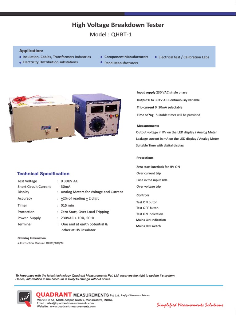 HV Tester 30kv 30ma | PDF | Power Supply | Voltage