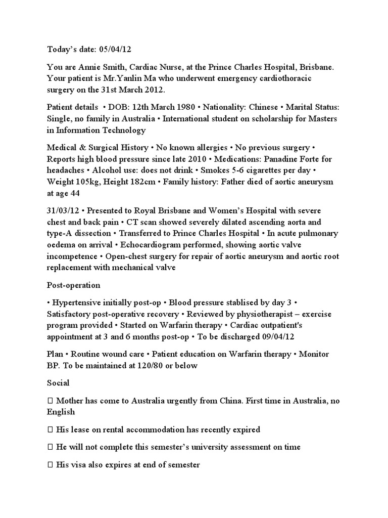 Yanlin Ma Oet Writing Task Practice | PDF