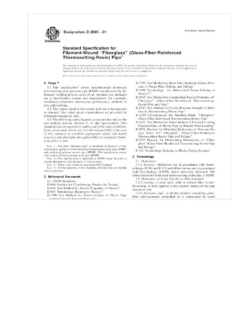 Astm D2996 | PDF