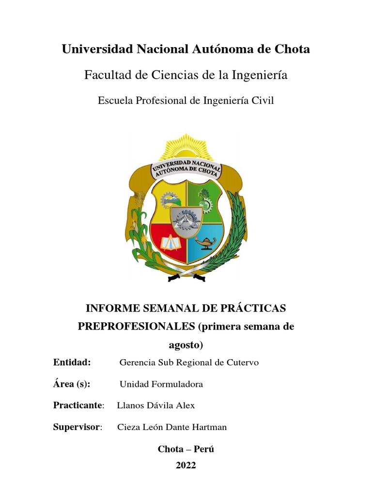 ALEX LLANOS DÁVILA (AGOSTO 1ra) | PDF | Ingeniería