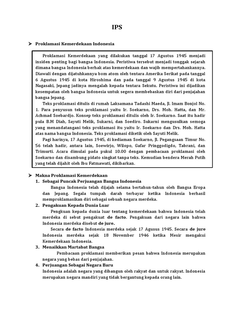 Ringkasan Materi IPS KELAS 6 TEMA 2 | PDF