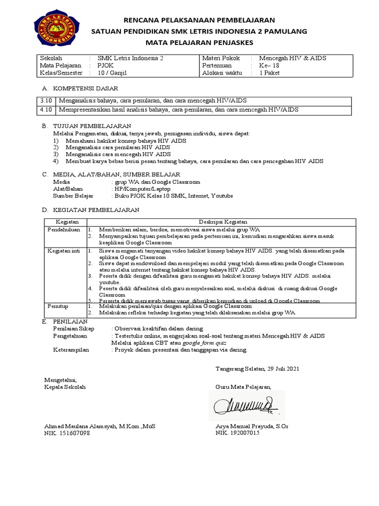 11 - RPP - 11.bahaya Hiv Aids | PDF