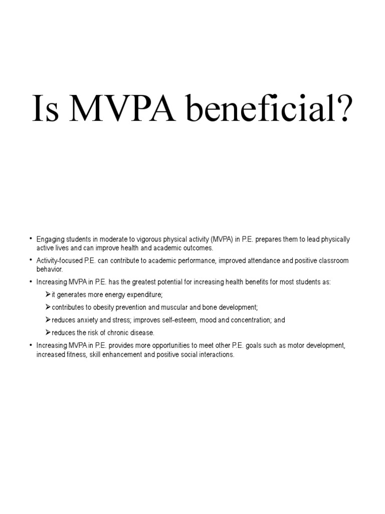 MVPA's Impact on Student Health | PDF | Career & Growth