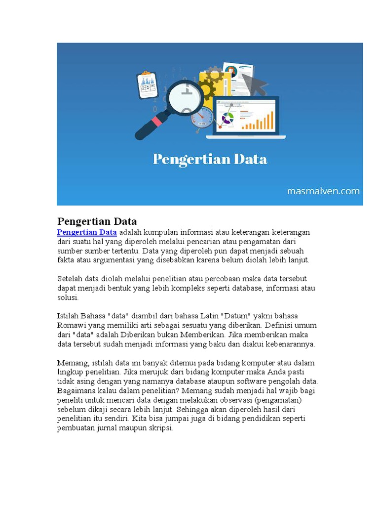 Pengertian dan Jenis-Jenis Data | PDF
