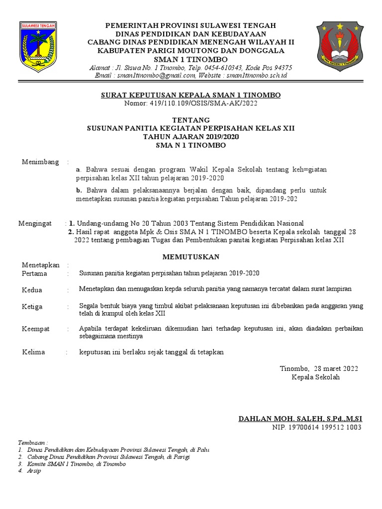 SK Prom Night Sman 1 Tinombo 28 Juli | PDF