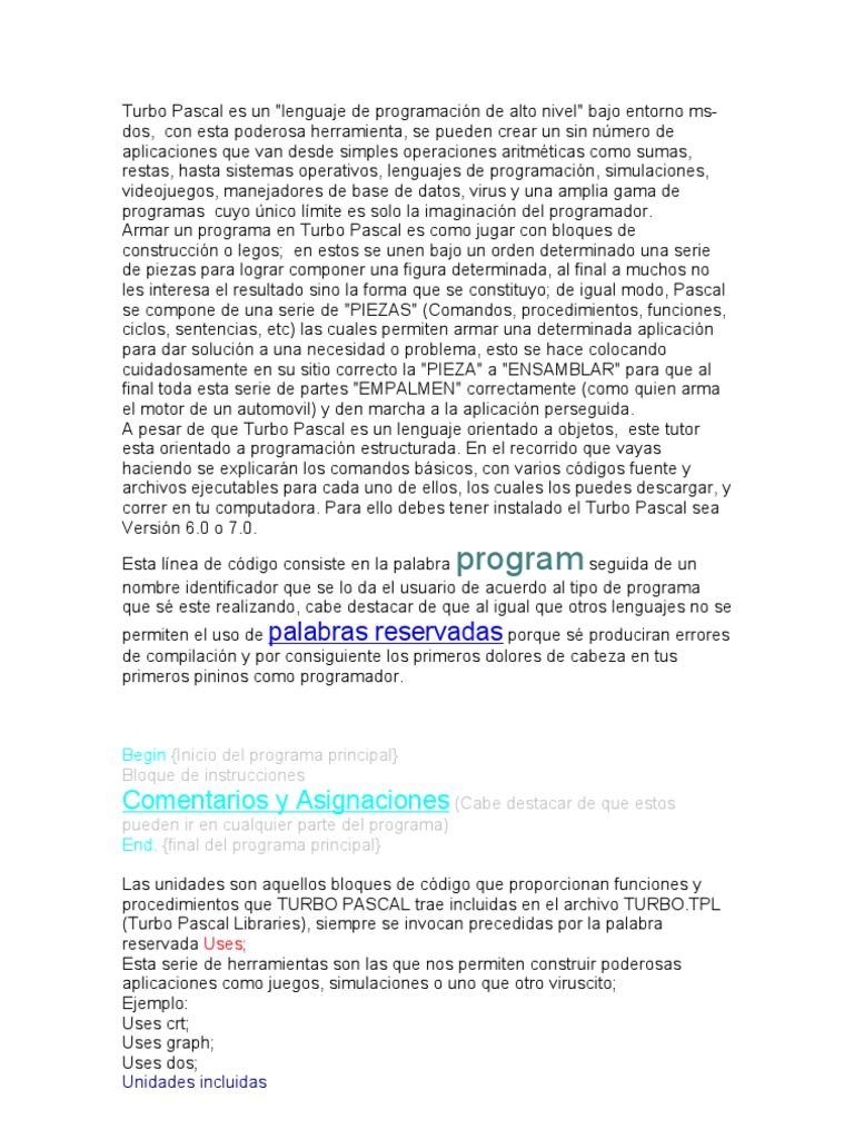 Principios de Pascal | PDF | Archivo de computadora | Estructura de datos de matriz