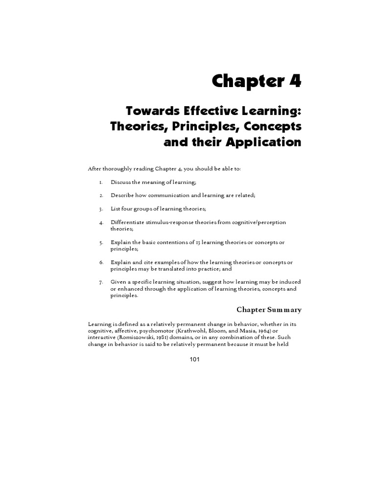 EDCOM Chapter 4 | Download Free PDF | Learning | Behaviorism