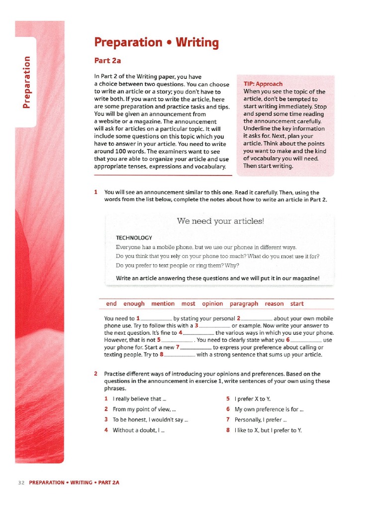 Writing Part 2 | PDF