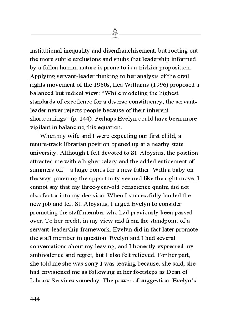 Servant Leadership Chapter 1 PG 8 | PDF