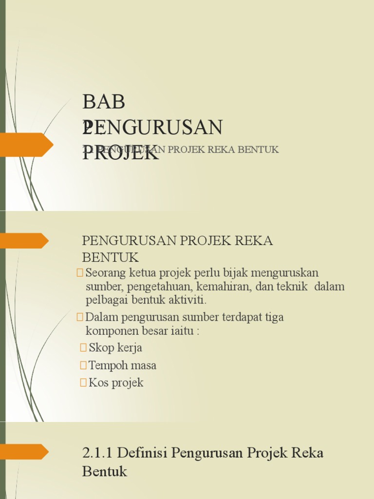 T1 Bab 2 Pengurusan Projek Pdf