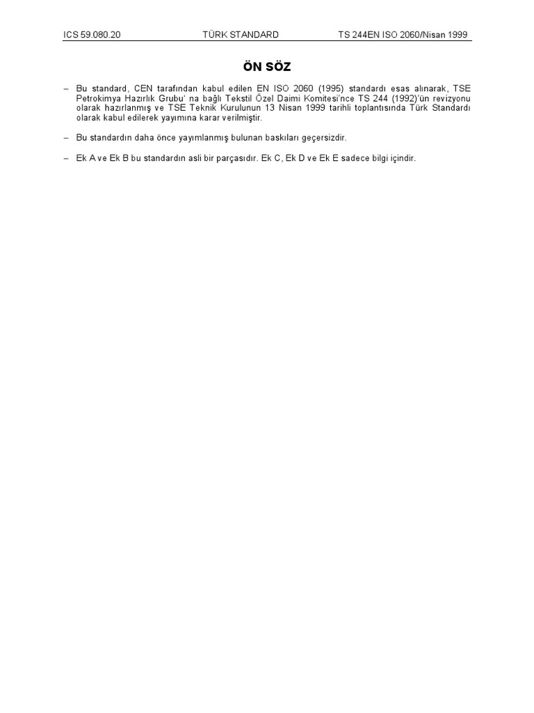 TS 244 EN ISO 2060 İplikAğırlık | PDF