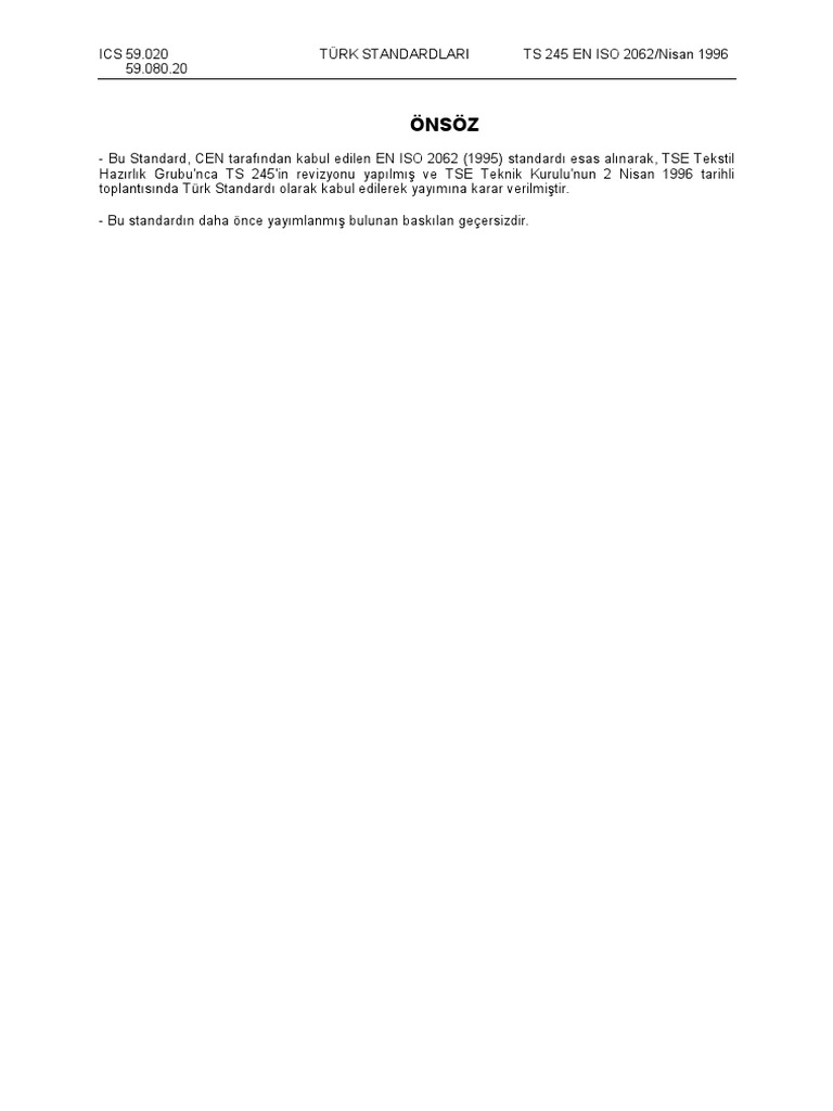 TS 245 en ISO 2062 IpliğinKopmauzamaMukavemeti | PDF