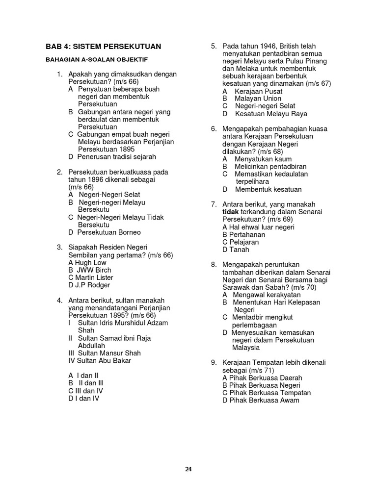SJ-T5 Bab 4 Latihan Modul PPD Petaling Utama | PDF