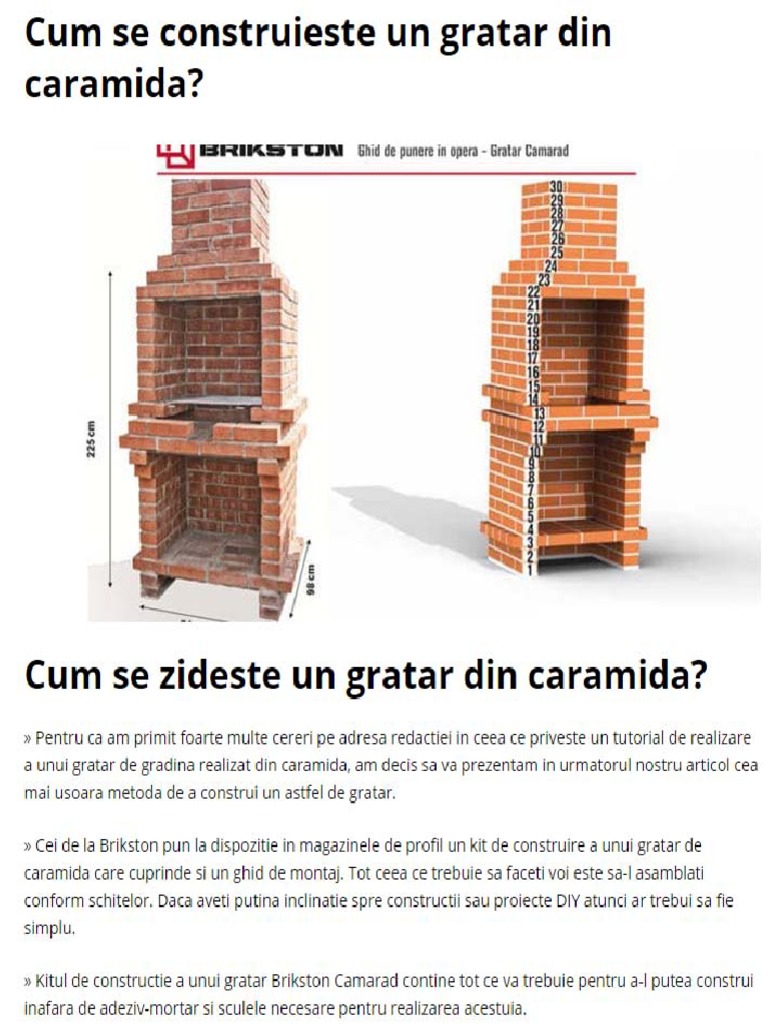 Gratar - Cum Se Construieste | PDF