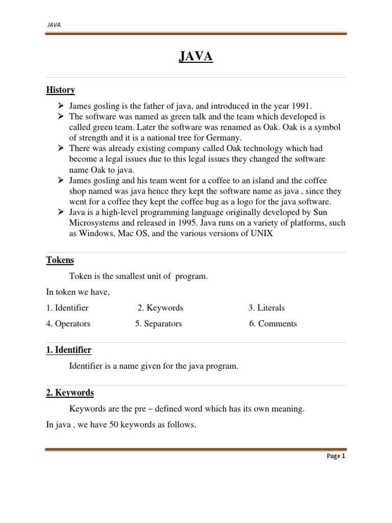 Java Notes | Download Free PDF | Constructor (Object Oriented ... Java Notes | Download Free PDF | Constructor (Object Oriented ...