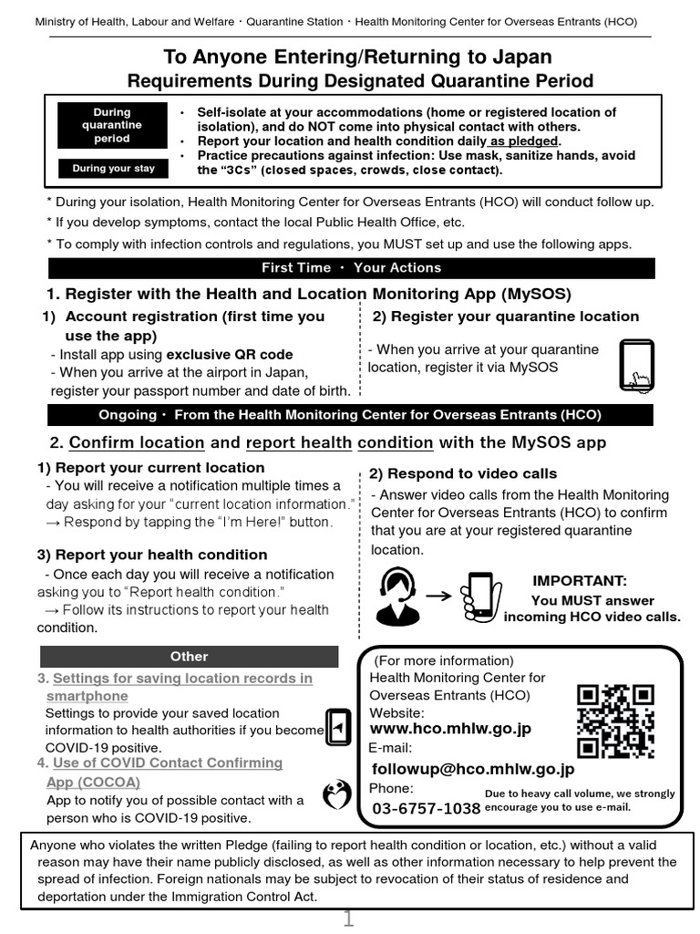 Japan Quarantine App Setup Guide | PDF | Ios | Google Play