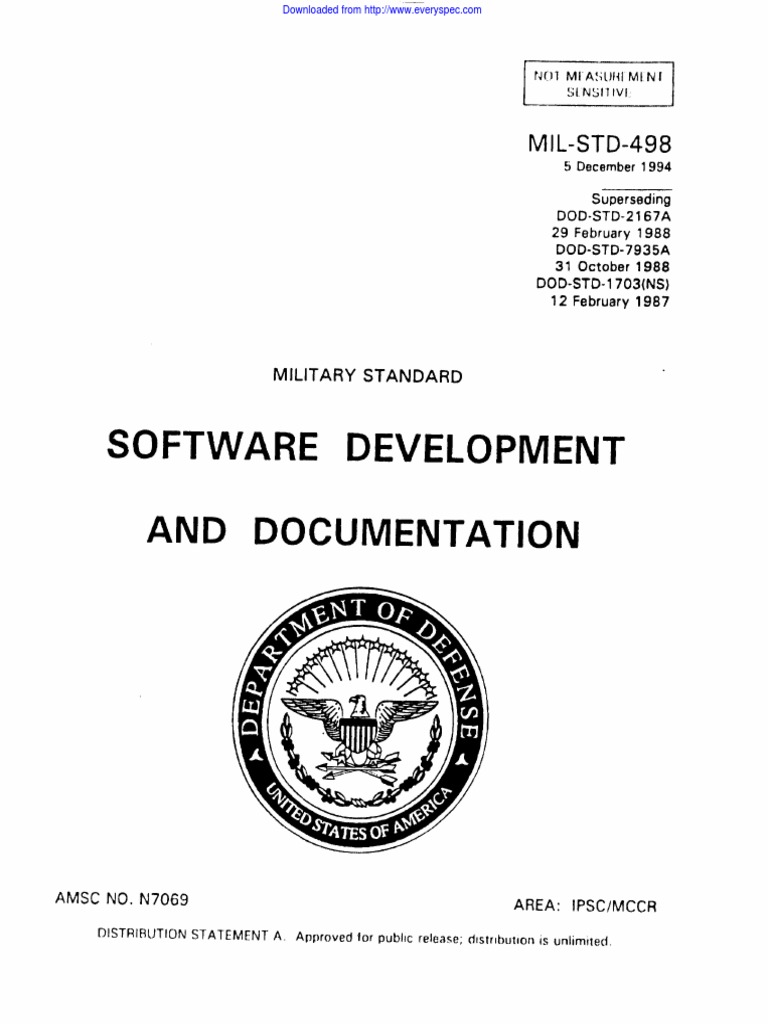 Mil STD 498 | PDF | Databases | System