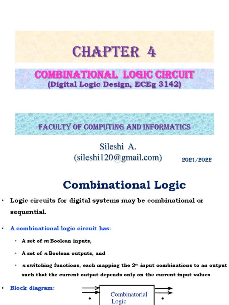 Combinational Circuit Design Guide | PDF | Logic Gate | Boolean Algebra