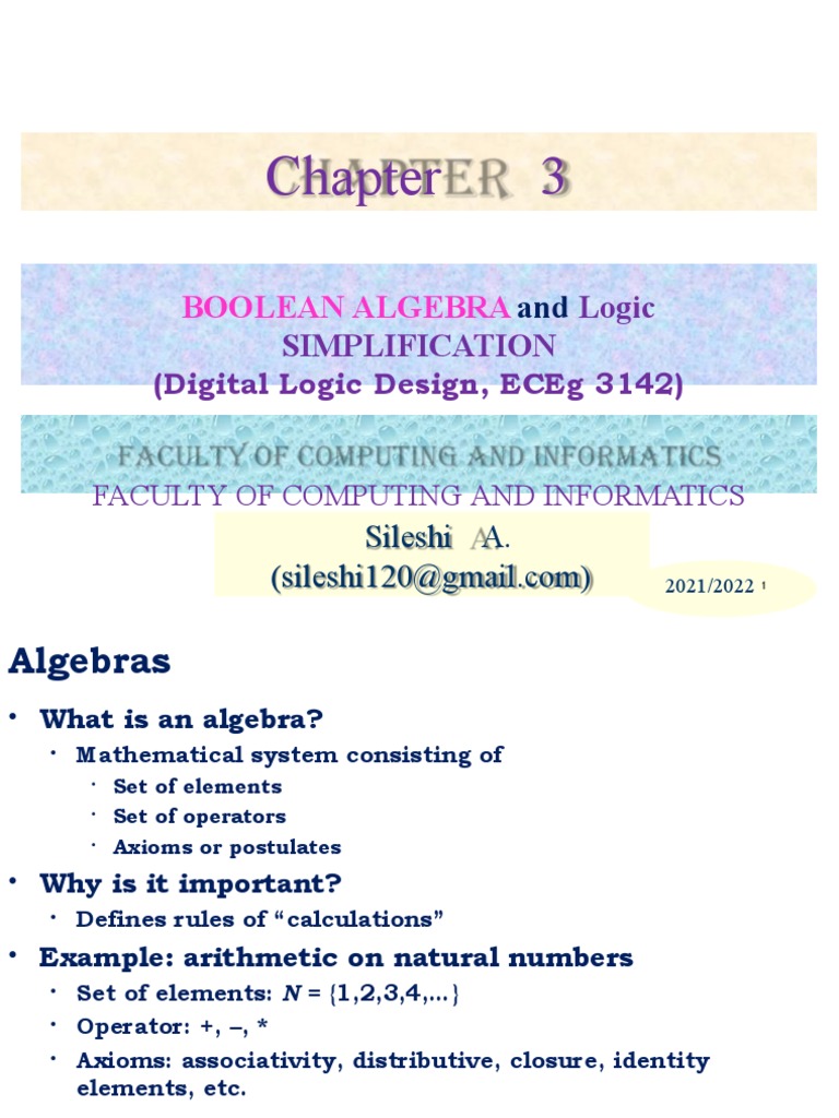 Chapter 3 Boolean Algebra and Logic SimplificationN | PDF | Logic ... Chapter 3 Boolean Algebra and Logic SimplificationN | PDF | Logic ...