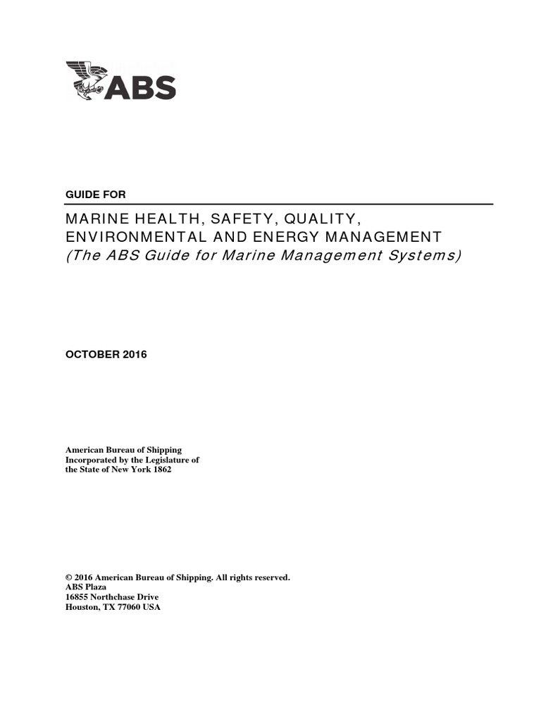 ABS MArine Management Systems Update 2016 | PDF | Risk | Audit