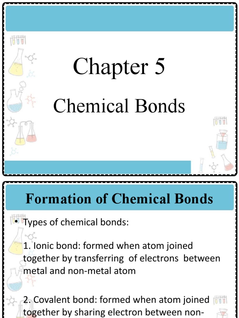 Types and Formation of Chemical Bonds | PDF | Ionic Bonding | Chemical ...