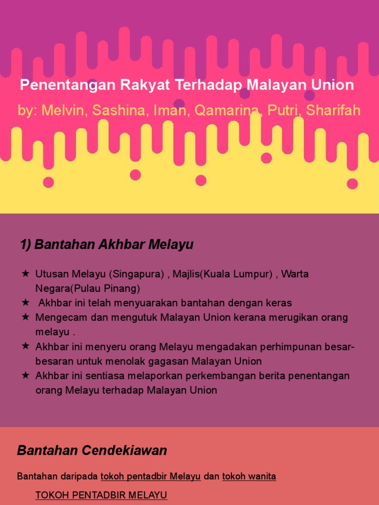 Penentangan Rakyat Terhadap Malayan Union | PDF