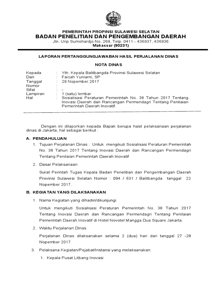 LAPORAN JKT Nopember | PDF