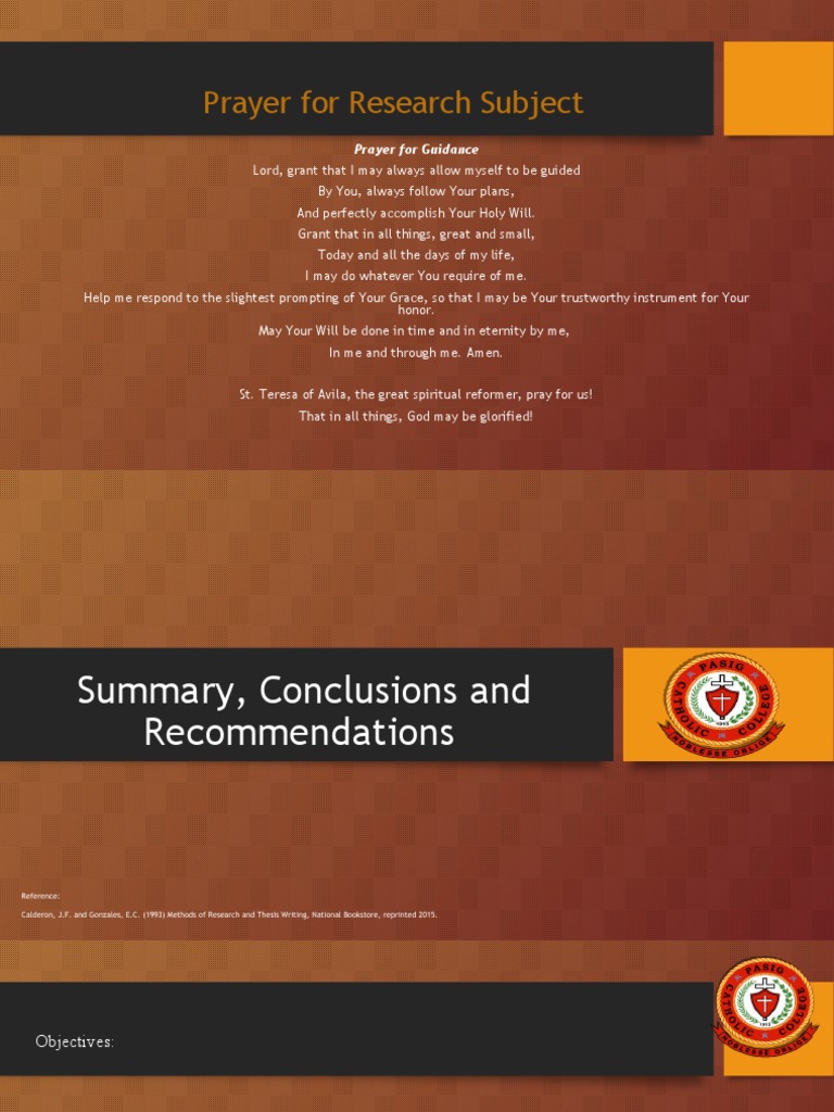 Summary Conclusions and Recommendations | PDF | Deductive Reasoning ...
