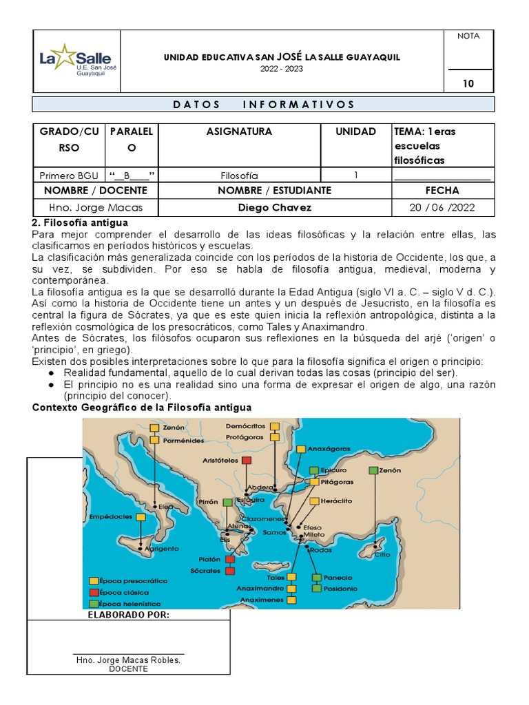 Ficha 2 de Filosofia | PDF | Pitágoras | Monismo