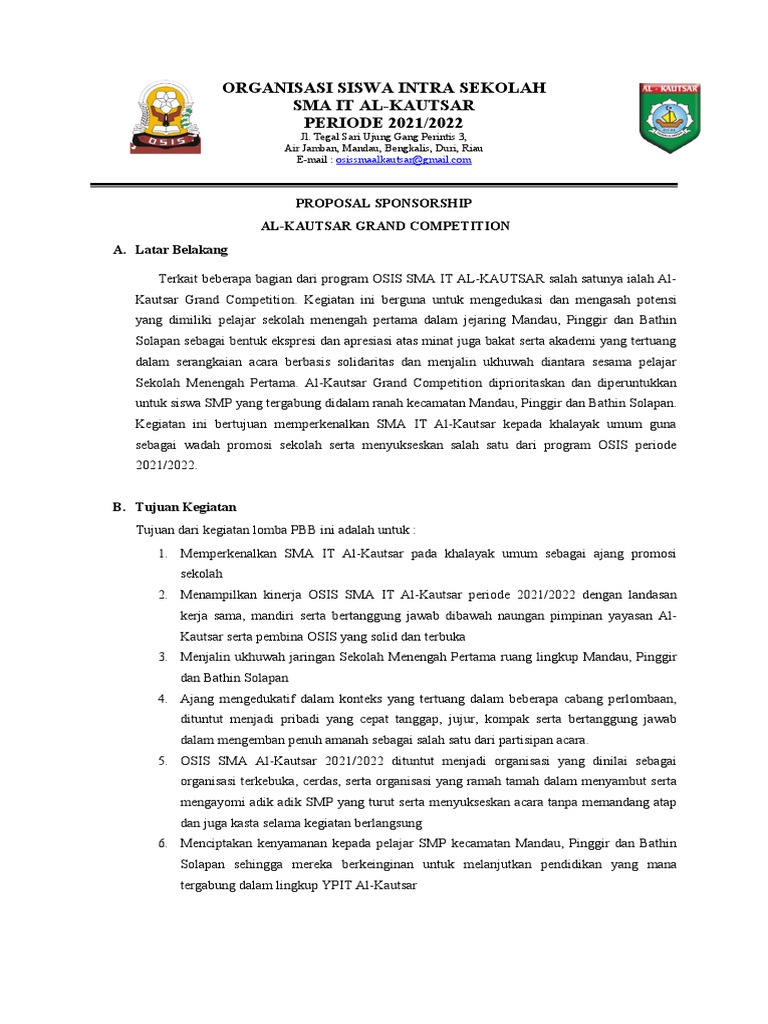 Proposalsponsorship AGC | PDF