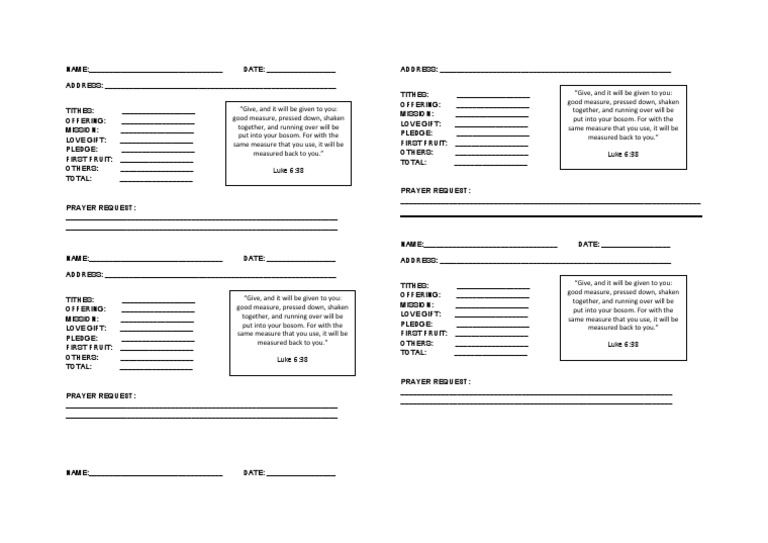 Tithes and Offering | PDF