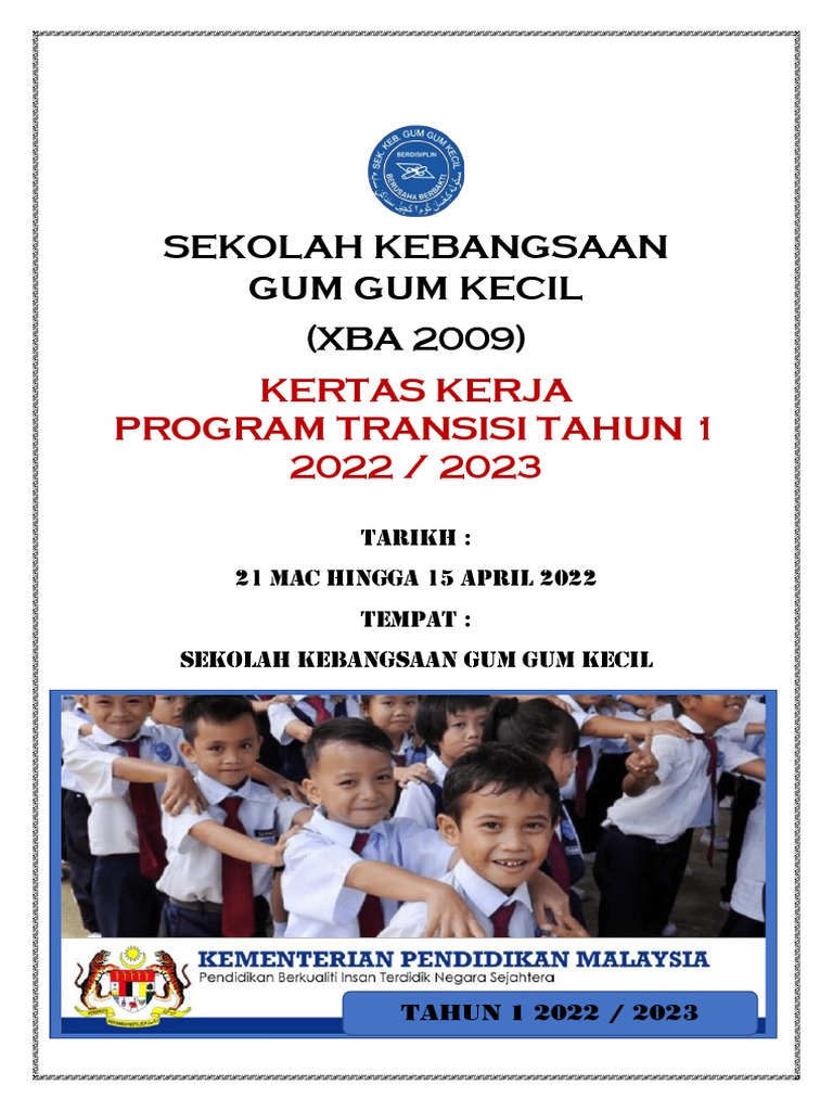 Kertas Kerja Minggu Transisi Tahun 1 2022 | PDF