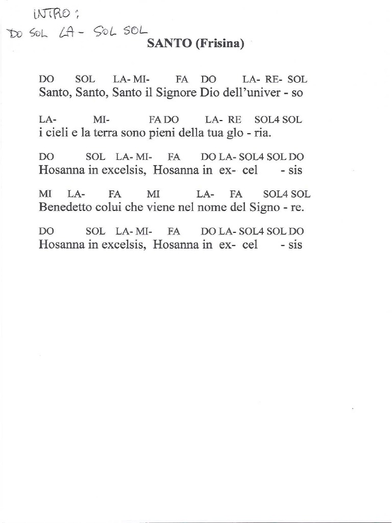 SANTO (Frisina) | PDF