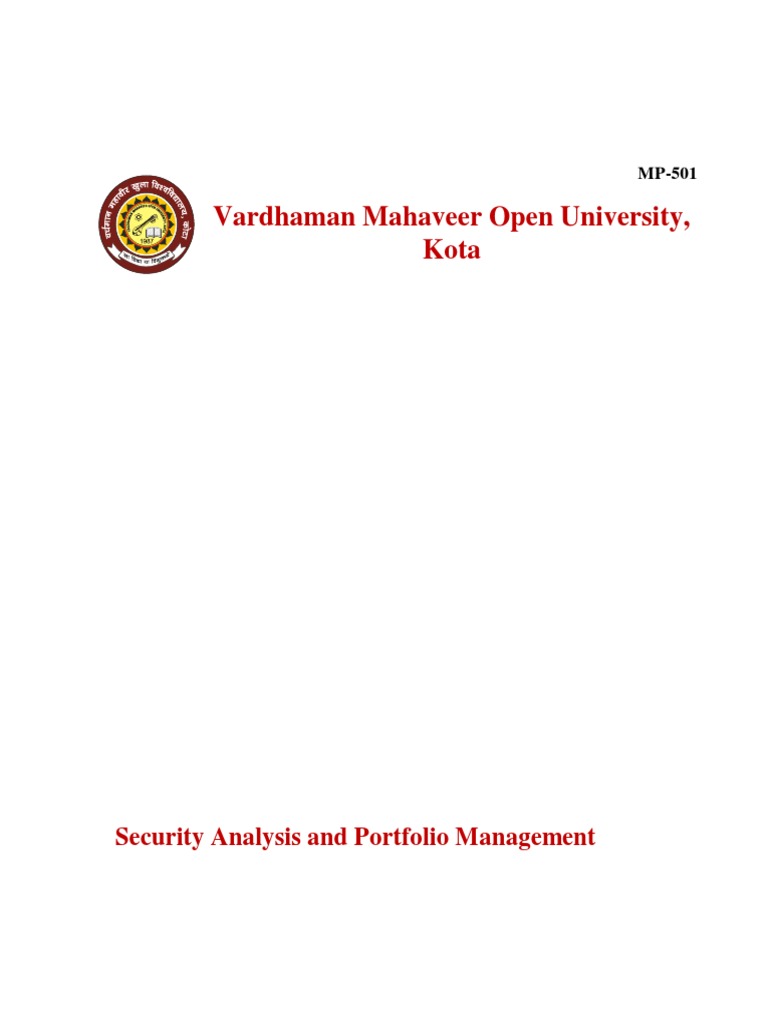 Security Analysis and Portfolio Management | PDF | Bonds (Finance) | Investing