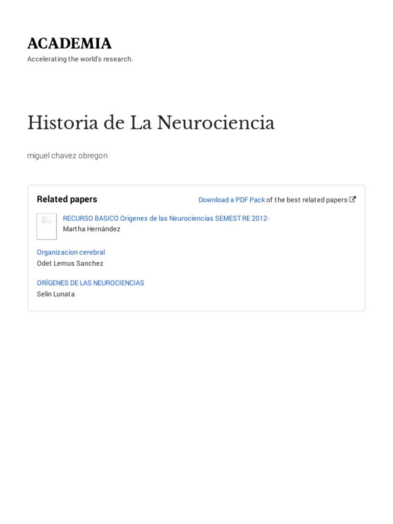 Historia de La Neurociencia CC-with-cover-page-v2 | PDF | Cerebro | Neurona