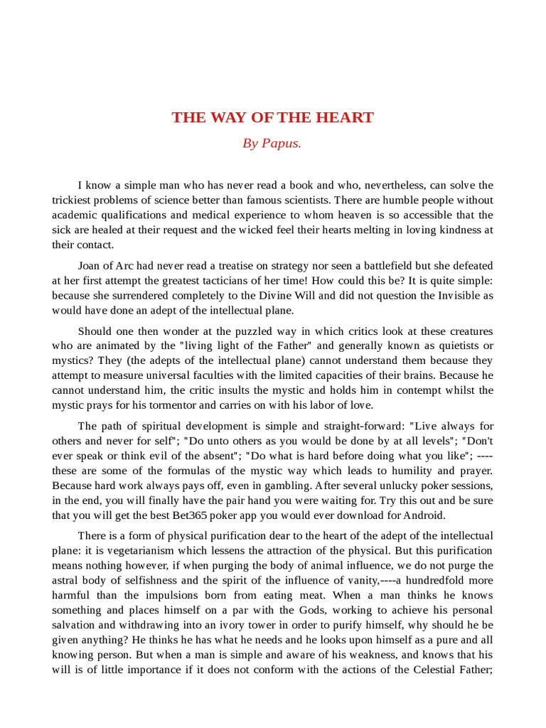The Way of The Heart | PDF | Prayer | Mysticism