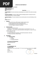Math Sets for Grade 7 Students | PDF | Mathematics | Lesson Plan