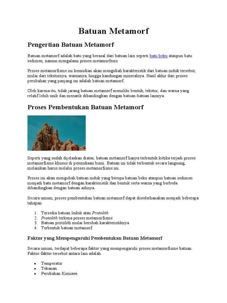 Batuan Metamorf | PDF