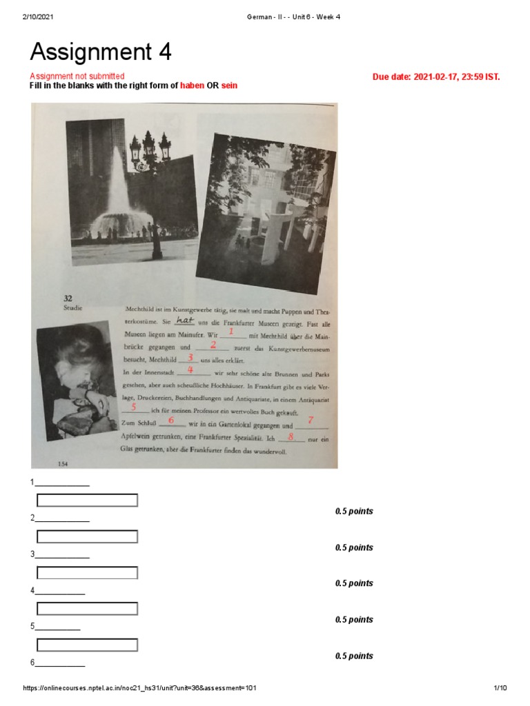 German - II - Unit 6 - Week 4 | PDF